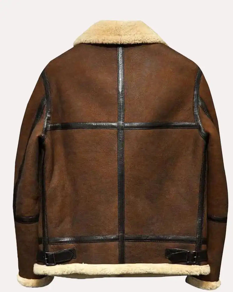 Mens B3 Shearling Brown Leather Aviator Jacket – Rover Jackets