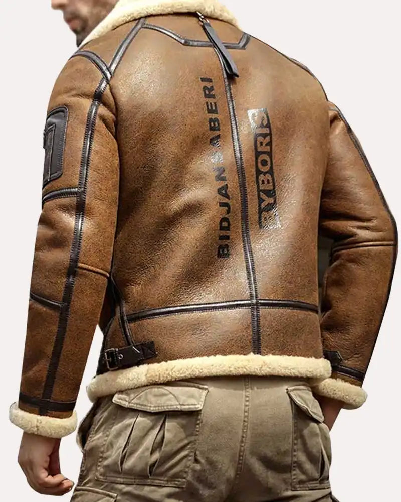 MEN’S B3 SHEEPSKIN LEATHER AVIATOR JACKET – Rover Jackets